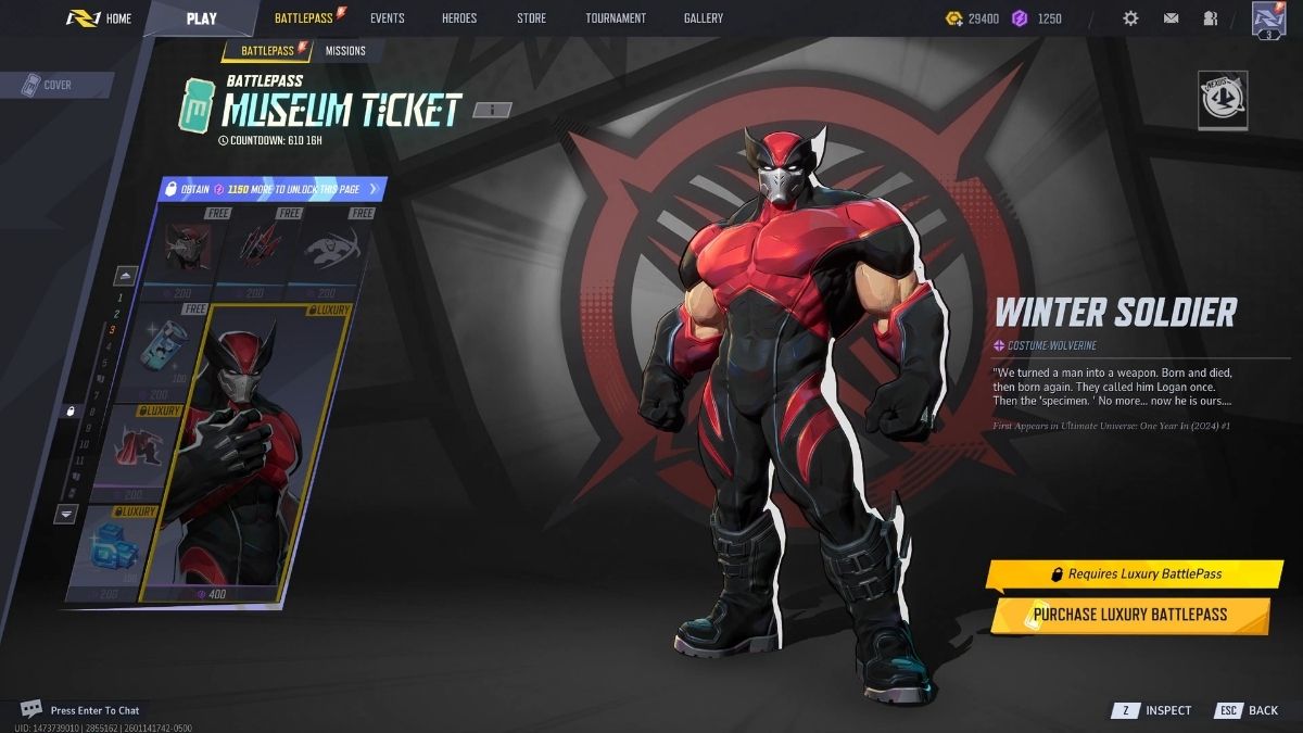 All Season 6: Museum Ticket Battle Pass Skins & Rewards | Marvel Rivals ...
